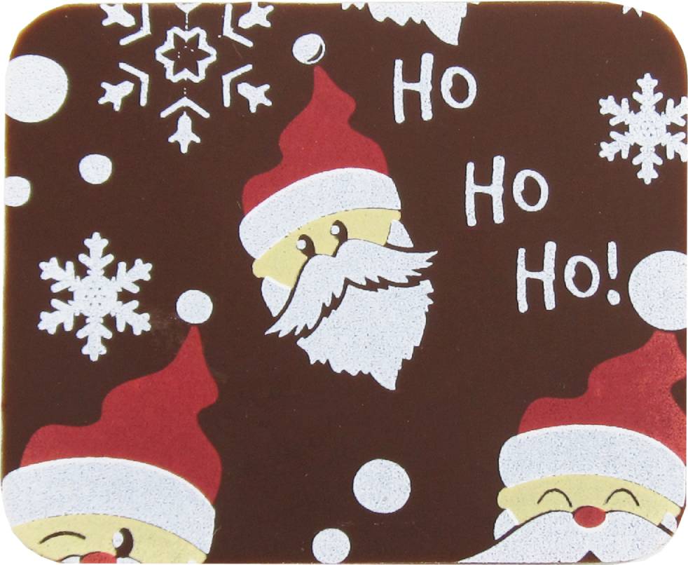 Santa Snowflake White/Red/LT Tan 10" x 11" - American Chocolate Designs